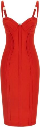 Elisabetta Franchi Femme, Robes, Rouge, Taille: 44 FR Robe Mi-longue Bustier