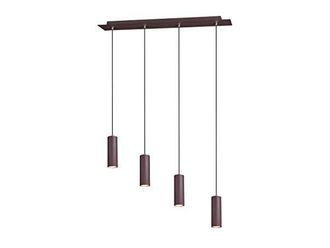Trio Leuchten Pendelleuchte Marley 312400424, Metall rostfarbig, Pendel 4-flammig, exkl. 1 x GU10