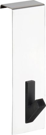 WENKO 4468190100 Türhaken Cauro, Edelstahl glänzend, schwarz
