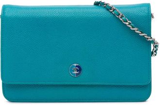 Chanel Hobo Bags - Caviar Bicolor CC Wallet On Chain - Gr. unisize - in Blau - f&uuml;r Damen