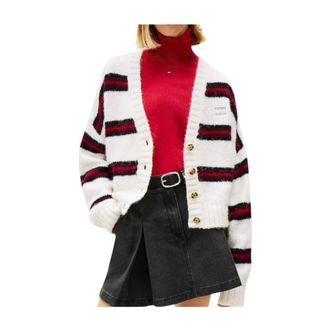 Tommy Hilfiger Cardigan en alpaga - Femme - Pulls - Blanc - Taille: 38 FR