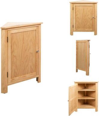 vidaXL Eckschrank 59x45x80 cm Massivholz Eiche - Eckm&ouml;bel - Eckschrank - Wohnraumorganisation - Stauraum - Holzschrank