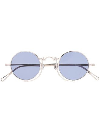 Matsuda lunettes de soleil &agrave; monture ronde - Bleu