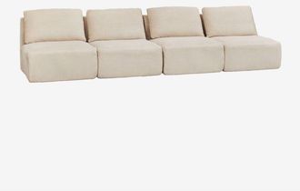 Sklum 4-teiliges modulares Sofa aus vakuumverpacktem Cord Temple