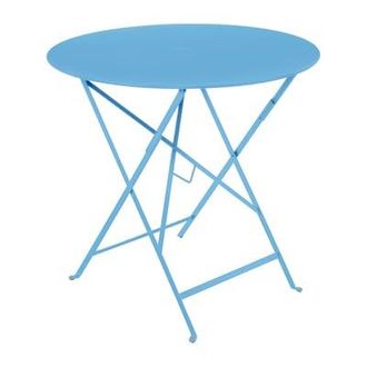 Fermob Table ronde Bistro - Bleu - Acier laqué - Designer Studio Fermob