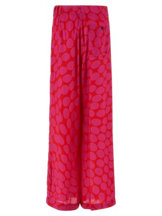 Dries Van Noten Womens Fuchsia Viscose Casual Pants