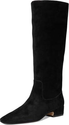 Steve Madden Bottes hautes Dantelle pour femme, Daim noir, 37-38 EU