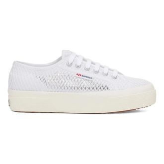 Superga Wei&szlig;e Mesh Sneakers - - Shoes - Herren - Gelb - 40 EU