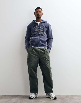 Hollister hoodie vintage &agrave; motif graphique devant en bleu