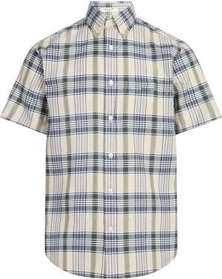 GANT Chemise manches courtes &agrave; carreaux Madras en coton