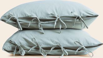 Madura Lot De 2 Taies DOreiller Satheene Vert eucalyptus - VERT