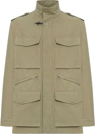 Fay Homme, Vestes, Vert, Taille: L Veste &agrave; poches plaqu&eacute;es