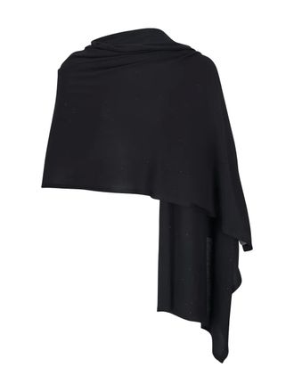 Kinross Cashmere sparkly scarf - Schwarz