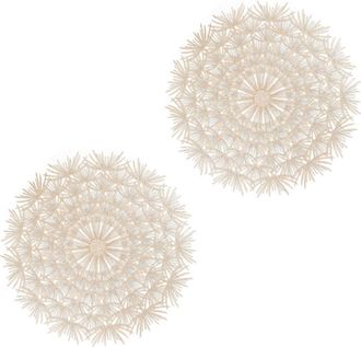 Garneck 2 St&uuml;ck L&ouml;wenzahn Tischsets aus PVC Hohles Blumenform Platzset Hitzebest&auml;ndig Wiederverwendbar Esszimmer Tischmatten f&uuml;r Zuhause und Outdoor