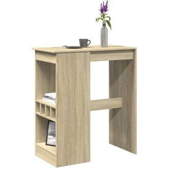 vidaXL Table de bar avec &eacute;tag&egrave;res ch&ecirc;ne sonoma bois ding&eacute;nierie - Vidaxl