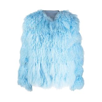 DanCassab Dancassab, Femme, Vestes, Bleu, Taille: 38 FR Veste matelassée sans col bleu ciel