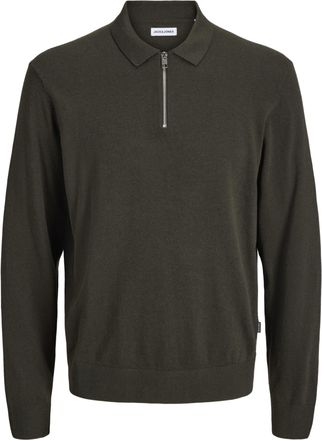 Jack & Jones Jjeemil Knit Polo Half Zip Ls Noos