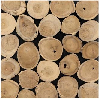 Aubry Gaspard Décor mural en ronds de teck