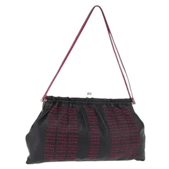 Miu Miu Pre-owned Leder Umh&auml;ngetasche - - Pre-owned - Damen - Schwarzk - ONE SIZE