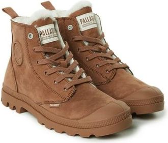 Palladium Stiefel aus Leder gefüllt - braun