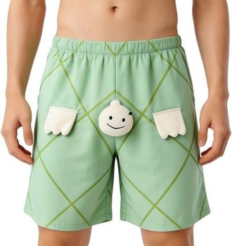 Generico Slip tortue amusant chaussette pour enterrement de vie de gar&ccedil;on et f&ecirc;tes accessoire de costume pour baccalaur&eacute;at et c&eacute;l&eacute;brations homme short de maiso