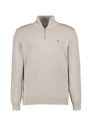 GANT Herren Pullover beige Baumwolle unifarben