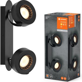 Ledvance DECOR SPOT VENUS, 10,5W, 450lm, schwarz, Spotleuchte, verstellbare K&ouml;pfe, vielseitig anwendbar, Innenraumspot, warmwei&szlig;e Lichtfarbe, hochwertige Optik