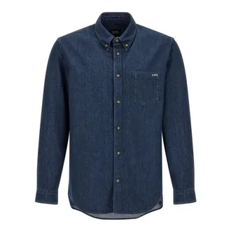 A.P.C. A.p.c., Homme, Chemises, Bleu, Taille: XL The New Greg Shirt