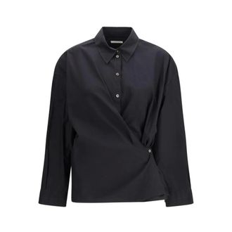 Christophe Lemaire Femme, Blouses et Chemises, Noir, Taille: 34 FR Chemise habill&eacute;e &eacute;l&eacute;gante en coton