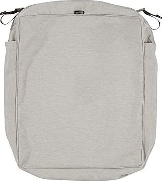 Classic Accessories Montlake wasserabweisender Sitzkissenüberzug für den Außenbereich, rechteckig, Terrassenmöbel, Stuhlkissen, 58,4 x 63,5 x 12,7 cm, Grau meliert