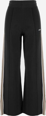 Autry Pantalon Autry en viscose m&eacute;lang&eacute;e avec logo