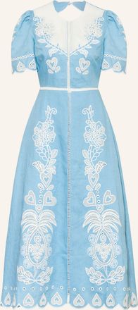 Farm Rio Farm Rio Leinenkleid Mit Lochspitze blau