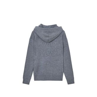 Loewe Sweatshirt &agrave; capuche zipp&eacute; Anagram en laine