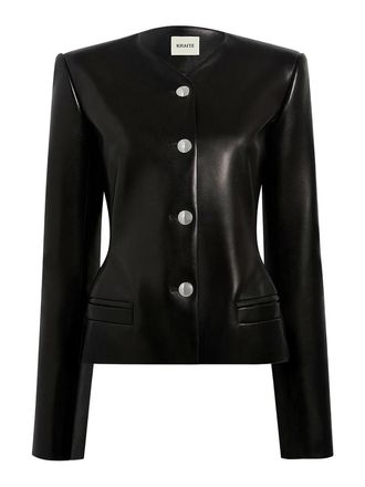Khaite Blouson En Cuir - Noir