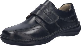 Josef Seibel Herren Kletthalbschuhe New Anvers 02,Weite K (Extra weit),Wechselfußbett,Freizeitschuhe,Klettverschluss,schwarz,48 EU