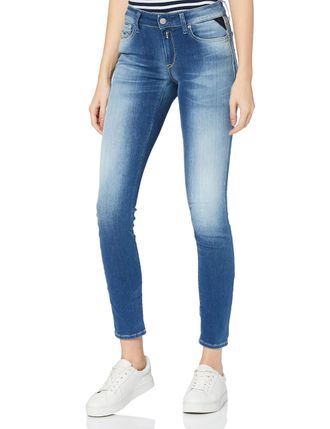 Replay Damen New Luz Hyperflex Re-used Jeans, Blau (9 Medium Blue), 23W / 28L EU