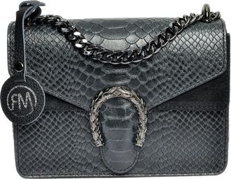 Roberta M Schwarz Rindsledertasche