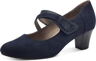 Jana Femme Escarpins Mary Jane avec lanières Vegan, Bleu (Navy), 37 EU