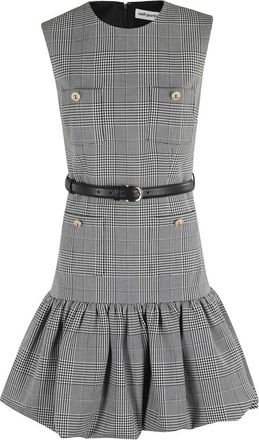 Self Portrait Femme, Robes, Noir, Taille: 34 FR Prince of Wales Check Mini Dress