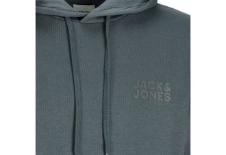 Jack & Jones Kapuzensweatshirt Jack&Jones &Uuml;bergr&ouml;&szlig;e Hoodie dunkelgrau JJECORP Print