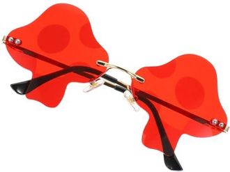 Frcolor Lunettes de Soleil L&eacute;g&egrave;res et Originales pour Femmes Design Irr&eacute;gulier Alliage Accessoires de F&ecirc;te Color&eacute;s et Confortables
