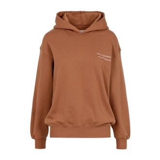 Philosophy di Lorenzo Serafini Besticktes Logo Baumwollhoodie - - Sweatshirts & Hoodies - Damen - Braun - S