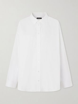 Balenciaga Chemise En Popeline De Coton &Agrave; Lacets - Blanc