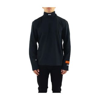 Heron Preston Bestickter Rollkragenpullover - - Tops - Herren - Schwarzk - 2XS