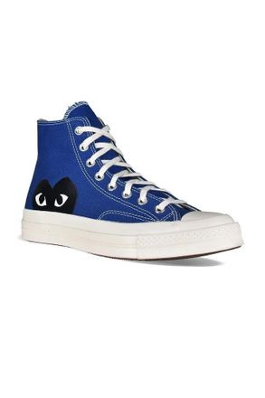 Comme Des Gar&ccedil;ons Low-Top Sneaker - Navy Canvas High-Top Sneakers With Signature Logo - Gr. 45 (EU) - in Blau - f&uuml;r Damen
