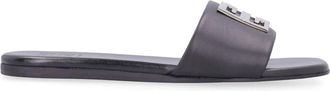 Givenchy Sandalen mit Logo-Schild - Schwarz