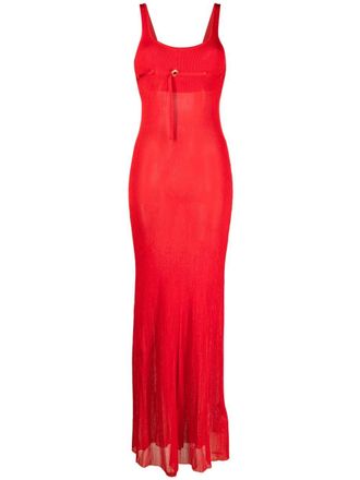 Jacquemus La Robe Maille Maxikleid - Rot