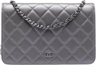 Chanel Pre-owned Wallet on Chain - Femme - Pre-owned - Gris - Taille: ONE Size
