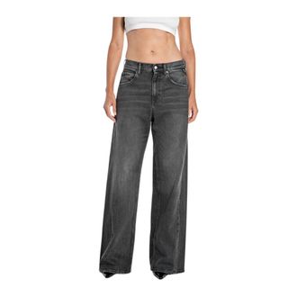 Replay Femme, Jeans, Noir, Taille: W24 Jean Narja Baggy-Fit