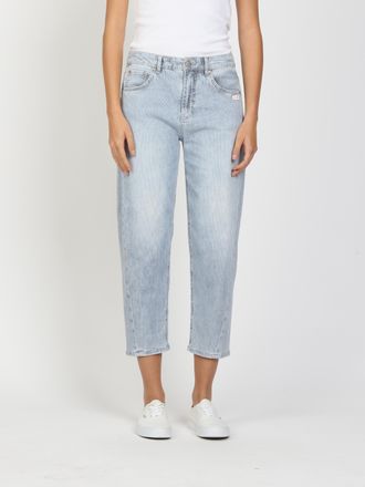Gang 7/8-Jeans GANG 94BLAKE, Damen, Gr. 30, N-Gr, blau (light blau), Denim/Jeans, Obermaterial: 98% Baumwolle, 2% Elasthan, gestreift, gerade, unten schmal